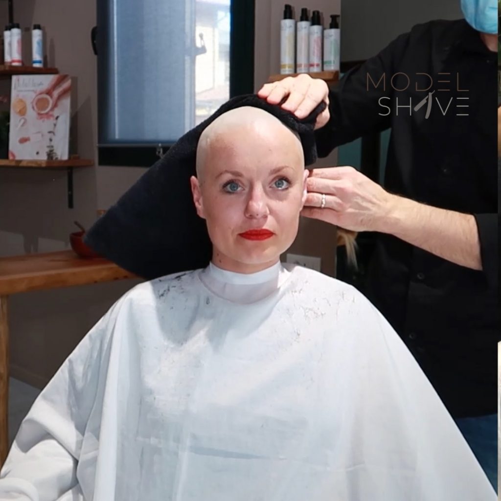 Woman with long hair makes an appointment to get her head shaved bald ...