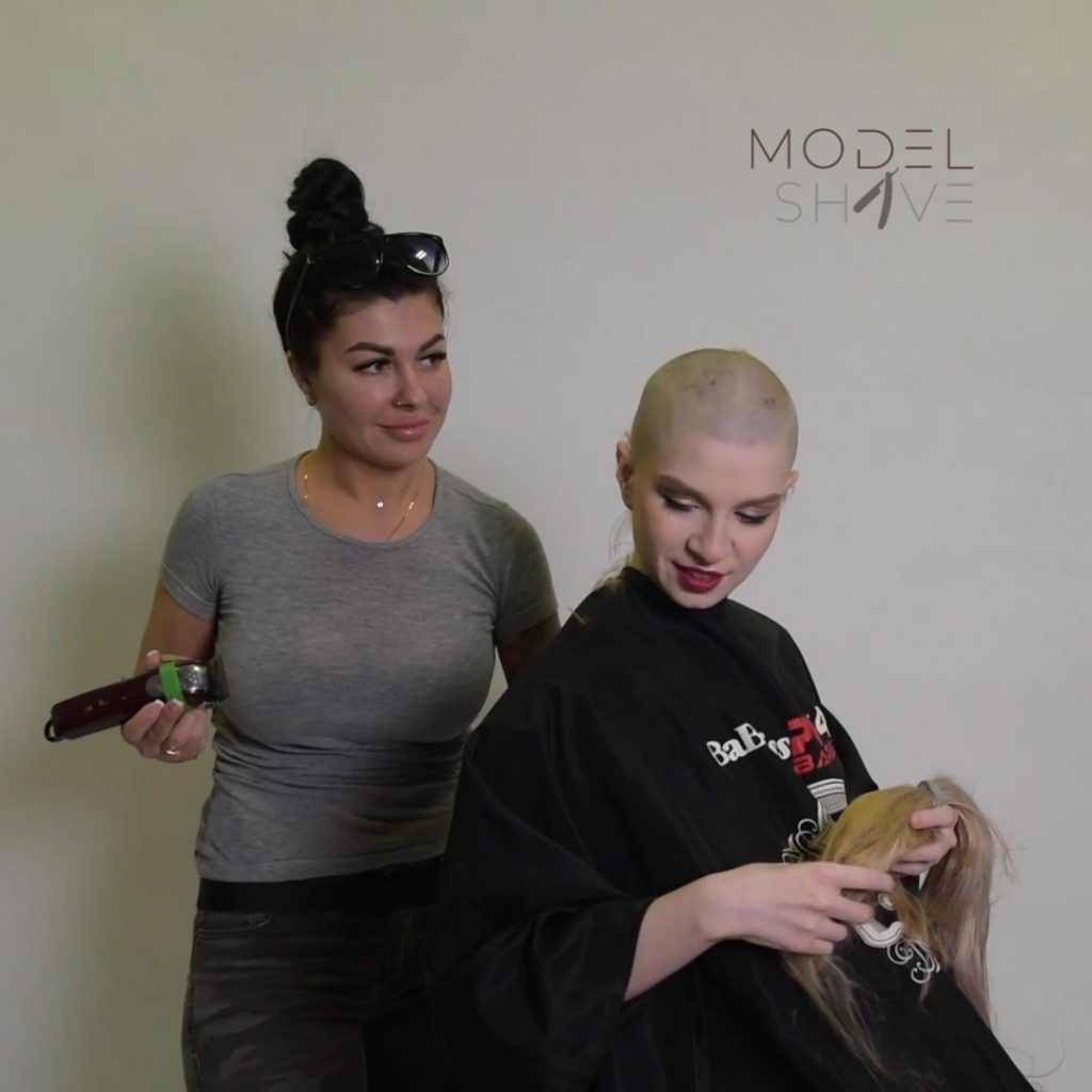 Girl's hair gone in 60 seconds, tail shave and new barberette perfectly ...