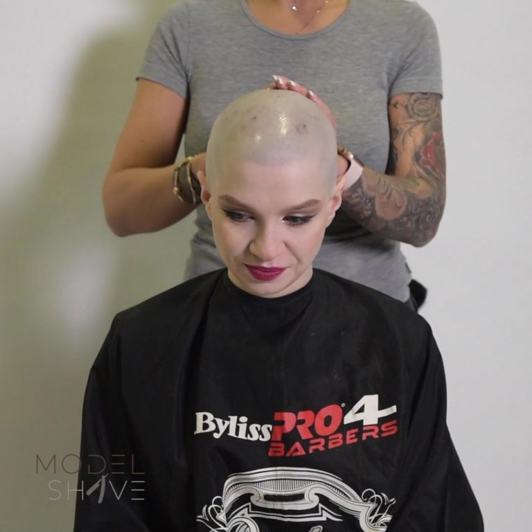 Girl's hair gone in 60 seconds, tail shave and new barberette perfectly ...