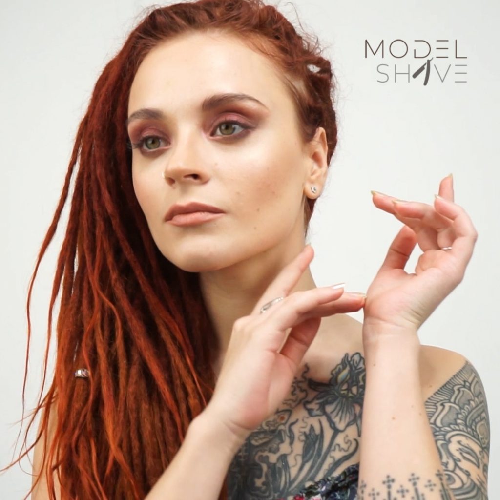 A classy lady with long hair gets her head shaved bald. - Model Shave